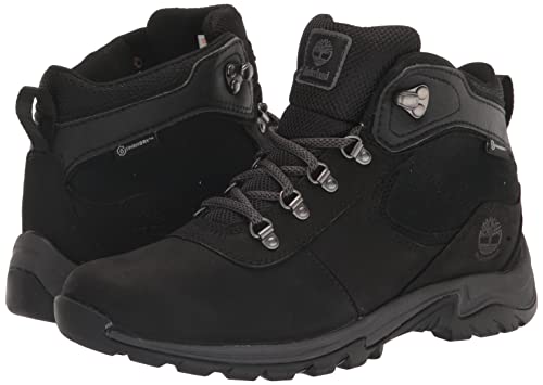 Timberland womens Mt. Maddsen Mid Leather Waterproof Hiker Hiking Boot, Black Nubuck, 8 US
