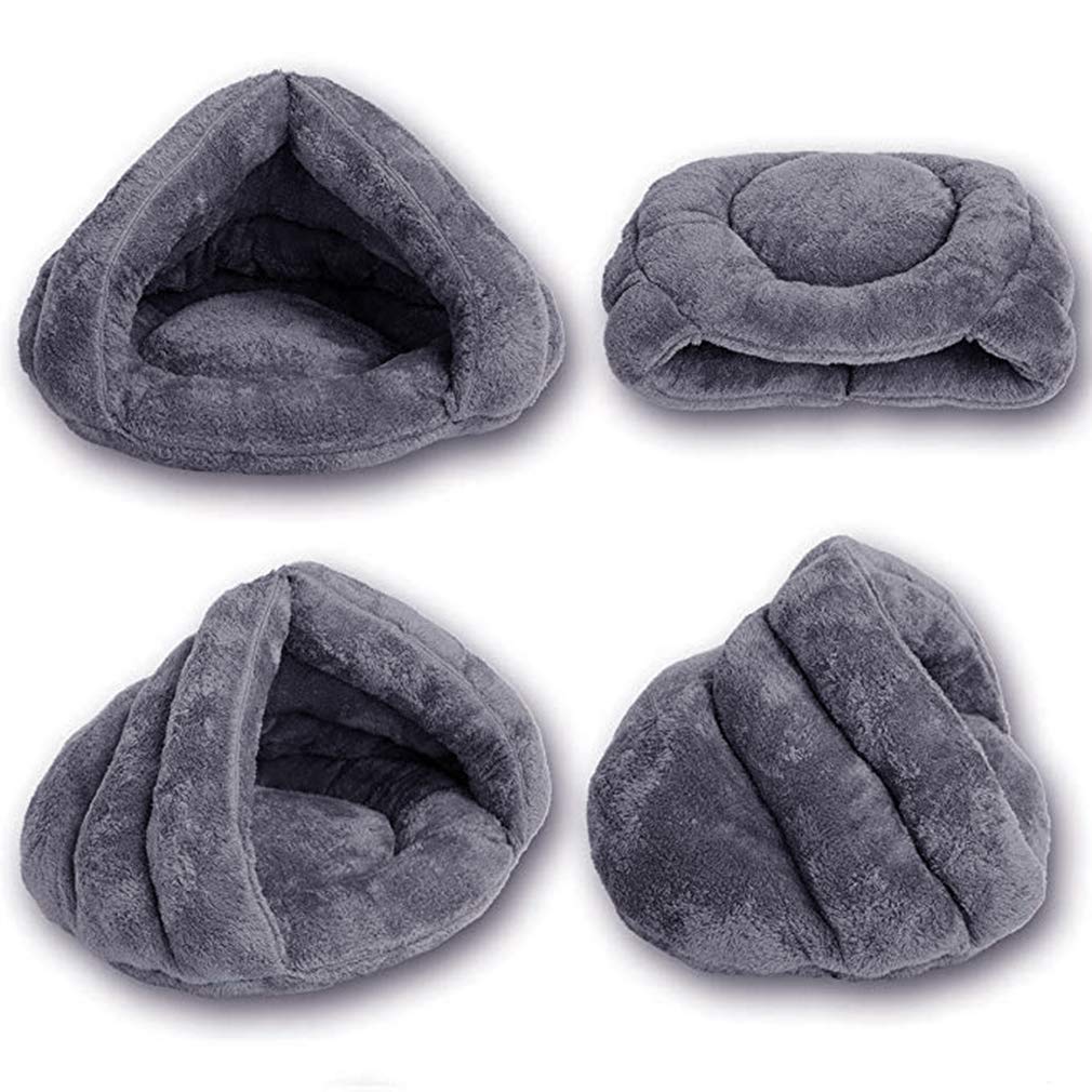 Beskie Pet Tent Cave Bed for Small Medium Cats Dogs Pets Sleeping Bag Thick Fleece Warm Slipper Dog Bed Cuddler Burrow House Hole Igloo Nest Cozy Triangle Bed for Cat Puppy