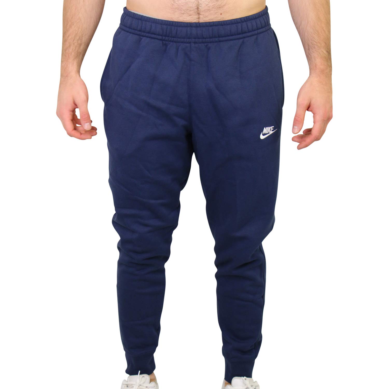 NIKE Men's Nsw Club Jogger, Midnight Navy/Midnight Navy/White, Large