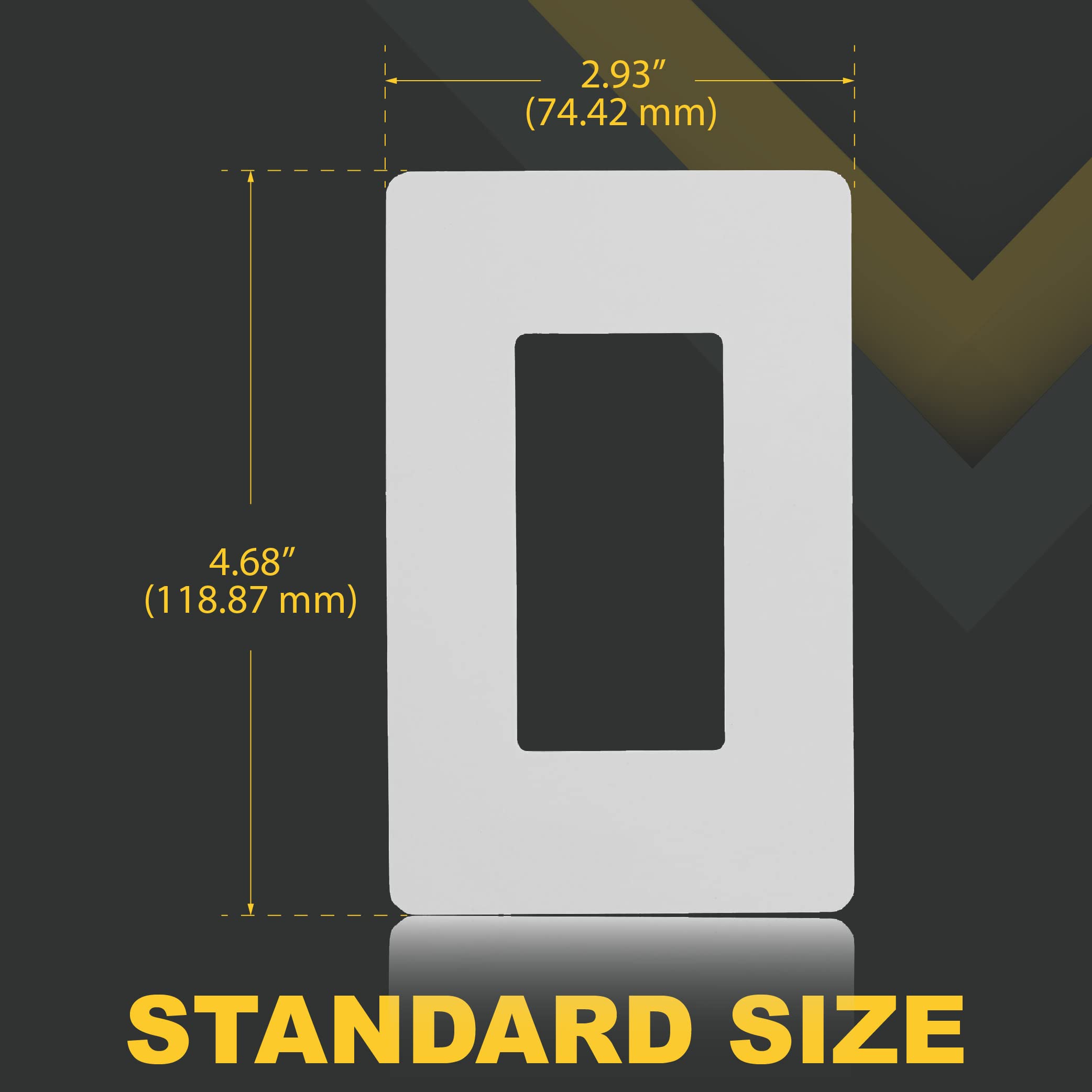 Faith White 1-Gang Screwless Wall Plate (1-pack) | Light Switch Plate or Wall Plate for Electrical Outlet | 1-Gang Wall Plate for Decorator Switches and Receptacles | Heat-Resistant Thermoplastic