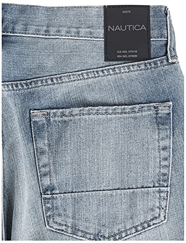 Nautica Men's Vintage Straight Denim Jeans, Sand Wash, 36W x 30L