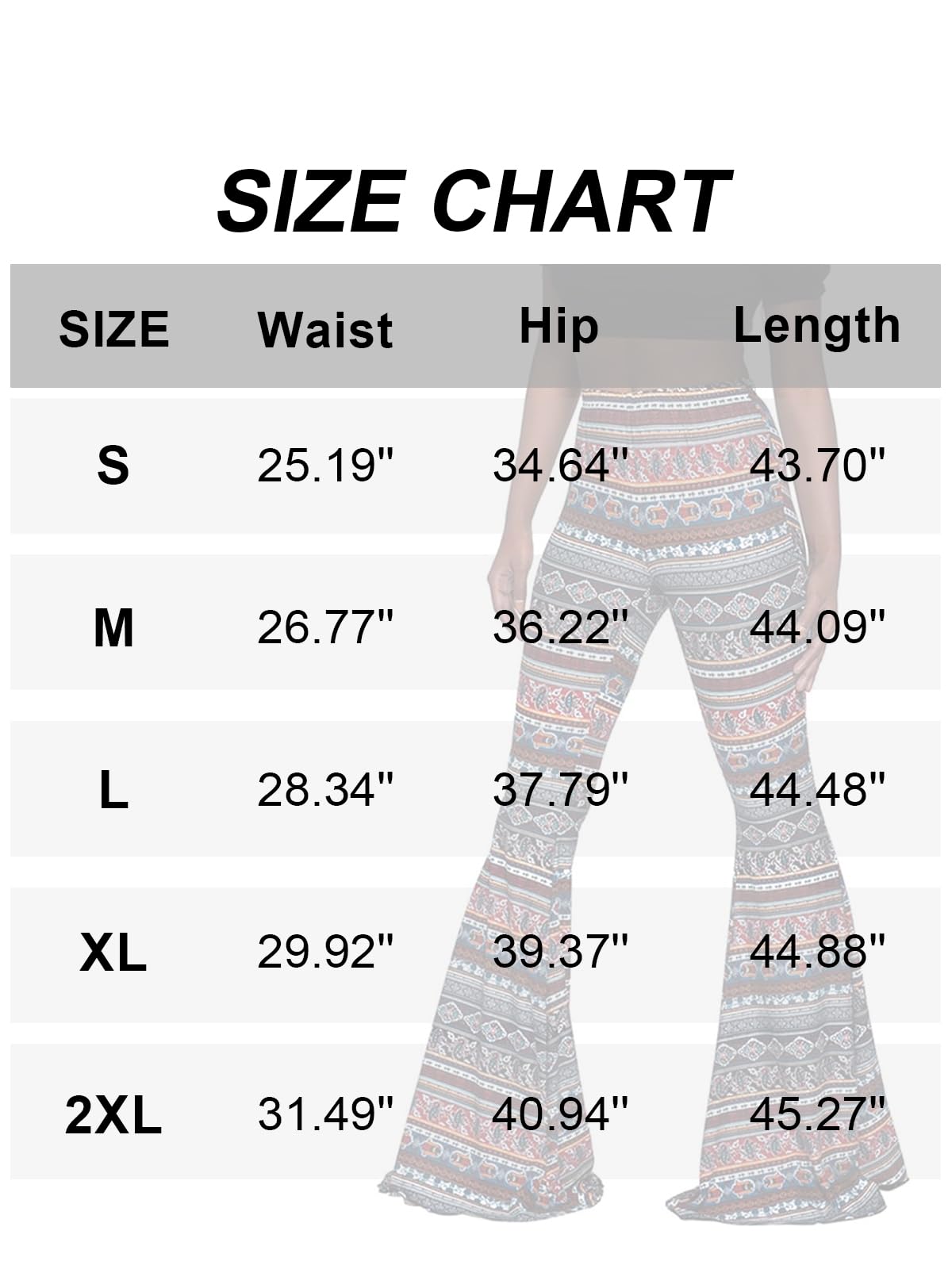GUOLEZEEV Women's Boho High Waist Wide Leg Long Palazzo Bell Bottom Pants Blue XL