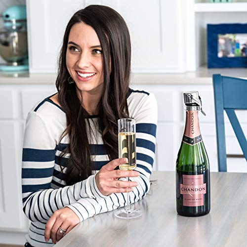 Champagne Stoppers by KLOVEO - Patented Seal (No Pressure Pump Needed) Made in Italy - Professional Grade WAF Champagne Bottle Stopper - Prosecco, Cava, and Sparkling Wine Stopper