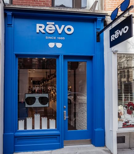 Revo Descend XL: Polarized Filters UV, Large Rimless Rectangle Rectangular Sunglasses, Black Frame with Blue Water Lens (RE 1070XL 01 BL)