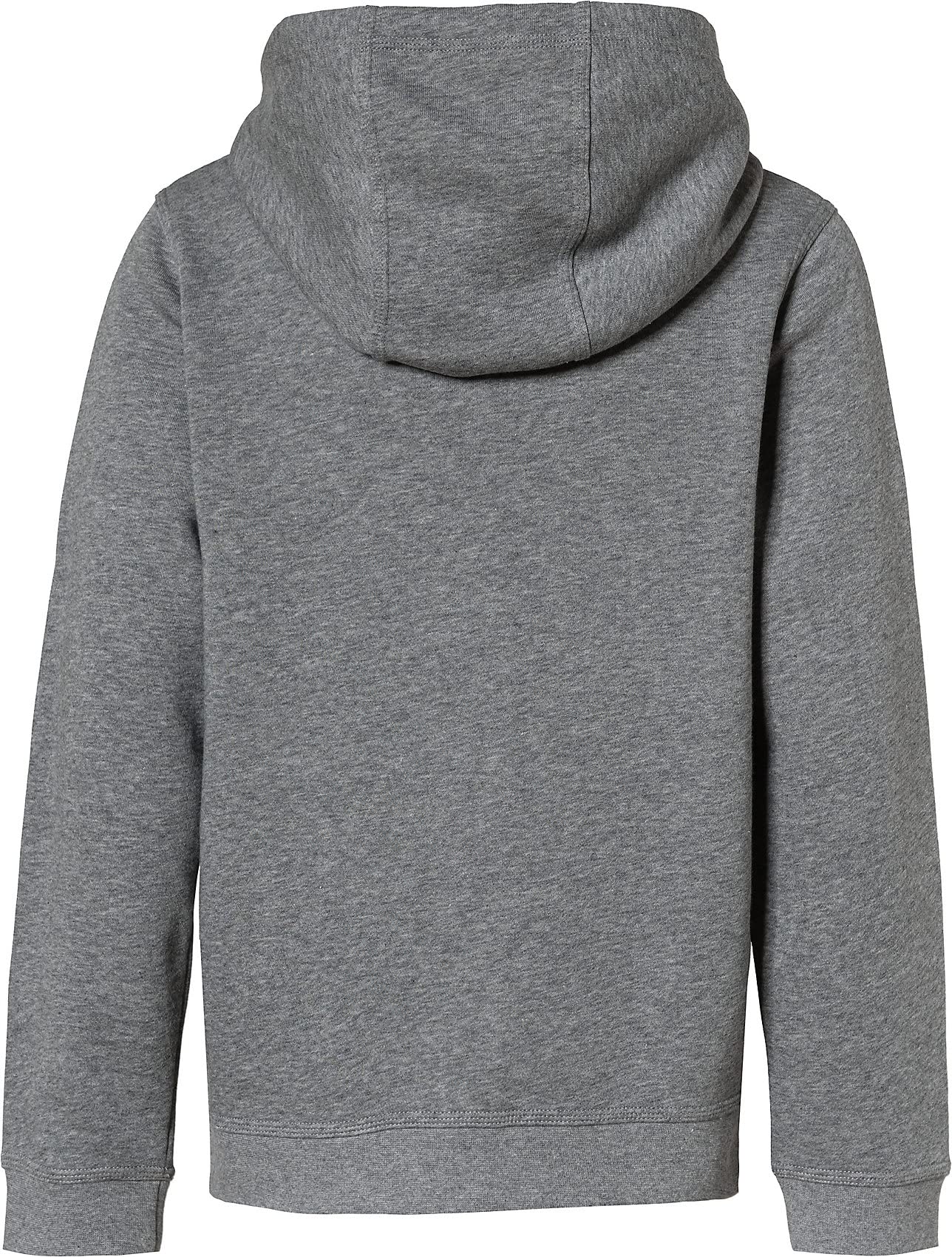 NIKE Boy's Nsw Club Full Zip Hoodie, Carbon Heather/Smoke Grey/White, Medium