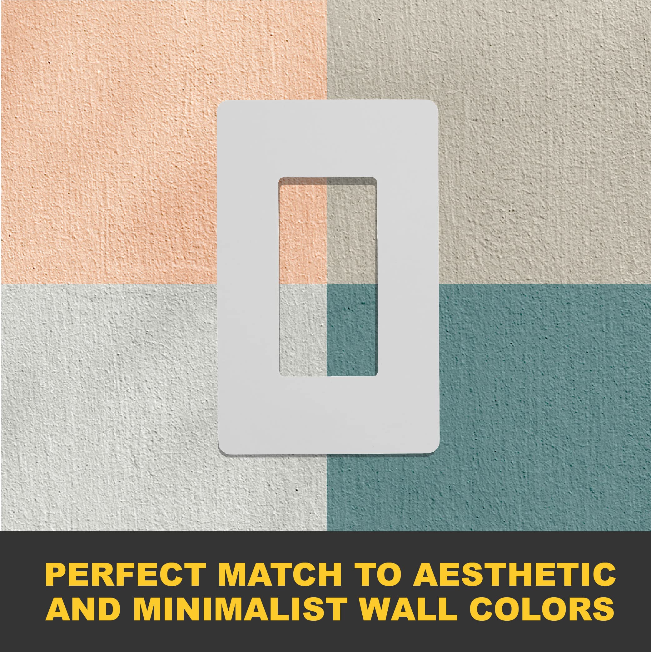 Faith White 1-Gang Screwless Wall Plate (1-pack) | Light Switch Plate or Wall Plate for Electrical Outlet | 1-Gang Wall Plate for Decorator Switches and Receptacles | Heat-Resistant Thermoplastic