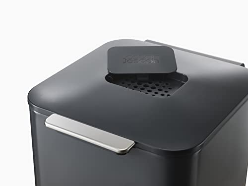Joseph Joseph Intelligent Totem Compact Waste Separation & Recycling Unit-Graphite, 40 Liter/10.6 Gallon
