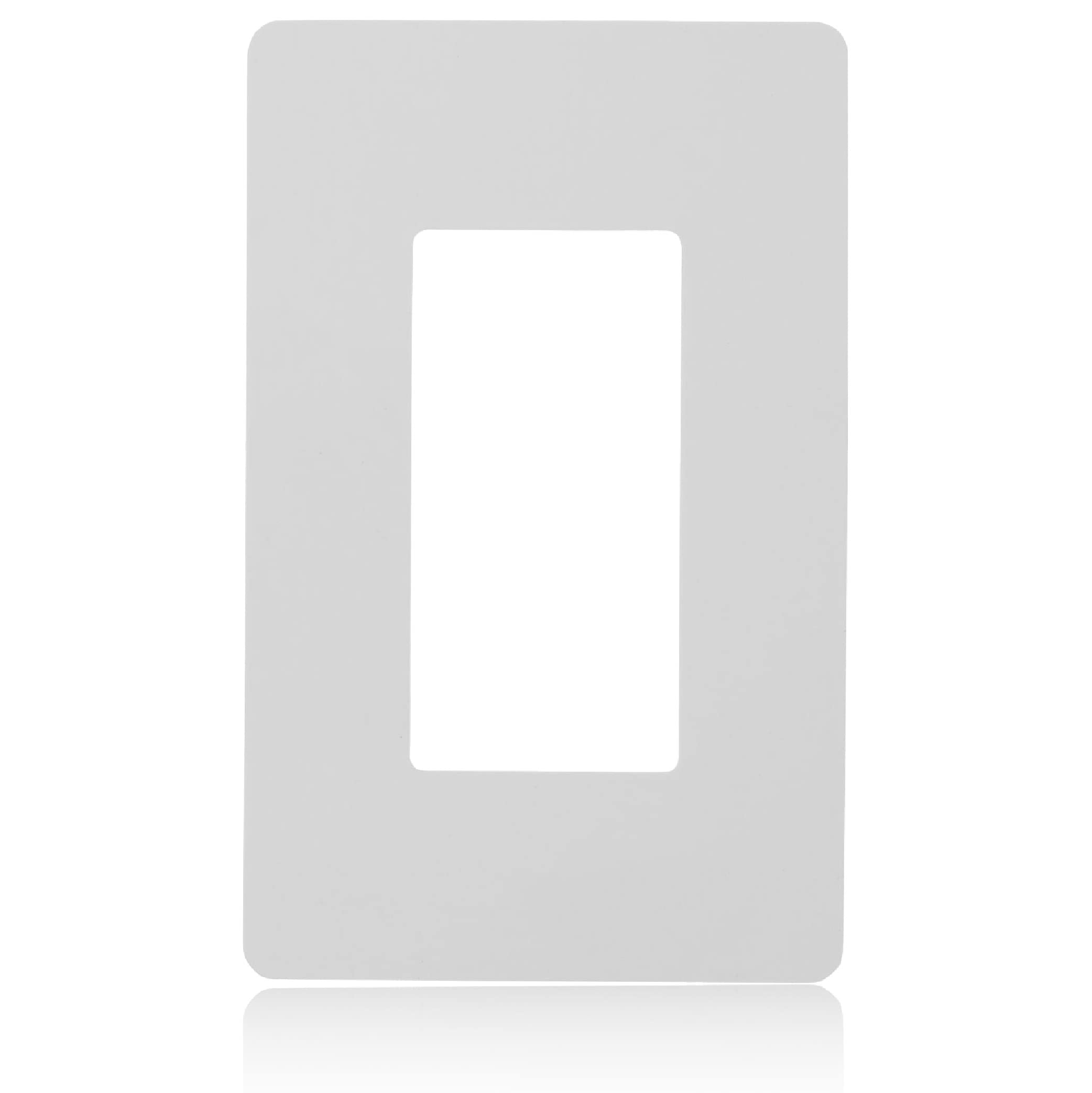 Faith White 1-Gang Screwless Wall Plate (1-pack) | Light Switch Plate or Wall Plate for Electrical Outlet | 1-Gang Wall Plate for Decorator Switches and Receptacles | Heat-Resistant Thermoplastic
