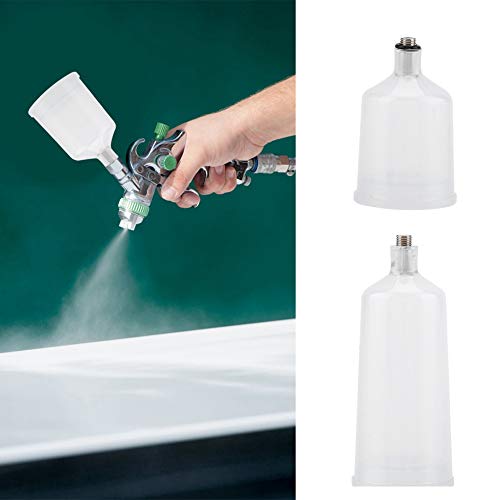 Plastic Spray Paint Gun Airbrush Cup Pot Airbrush Accessories Watering Can Spray Paint Cup Threaded Connector Part 2 Pcs/Set