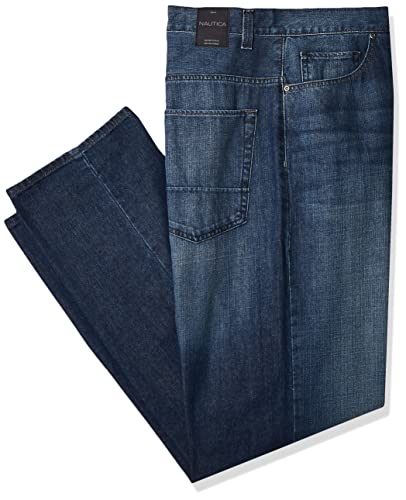 Nautica Men's Big and Tall Relaxed Fit Jean, Glacier Blue Wash, 46W x 32L