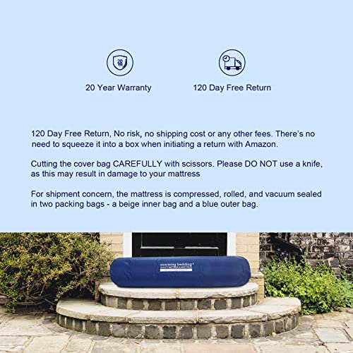 California King Size Foam and Spring Hybrid Mattresses, 10 Inch Medium Firm Mattress in a Box with Individual Pocket Coils, Edge Supportive, CertiPUR-US Certified