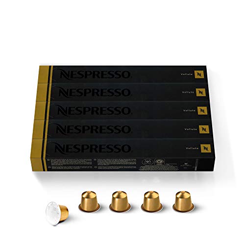 Nespresso Capsules OriginalLine, Volluto, Mild Roast Espresso Coffee, Brews 1.35oz, 10 Count (Pack of 5), (ORIGINAL LINE ONLY)
