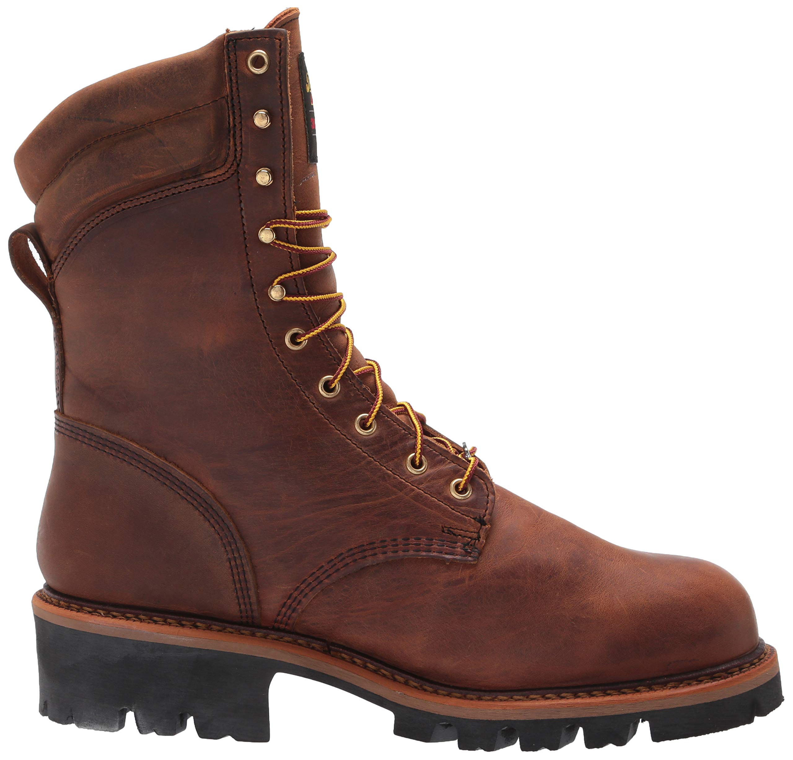 Thorogood Logger Series 9β Waterproof Insulated Steel Toe Work Boots for Men - Premium Leather with 400g Thinsulate and Vibram Slip-Resistant Heel Outsole, Trail Crazyhorse - 10.5 XW US