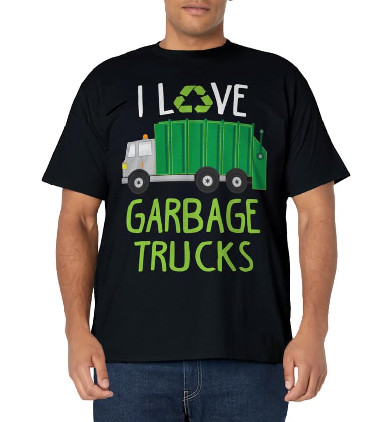 I Love Garbage Trucks T-Shirt Waste Collection Day Kids Gift T-Shirt