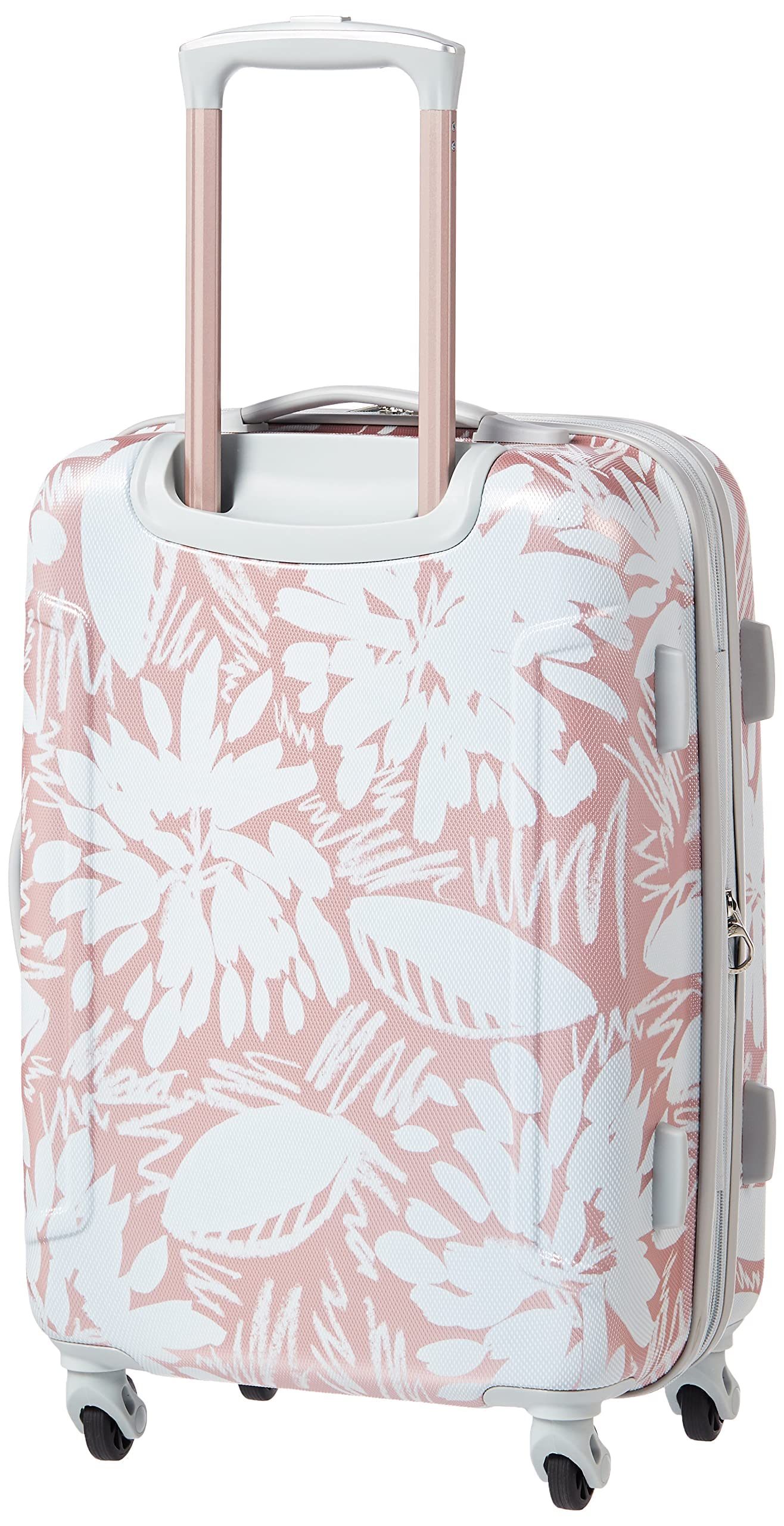 American Tourister Moonlight Hardside Expandable Luggage with Spinner Wheels, Ascending Gardens Rose Gold, Checked-Medium 24-Inch
