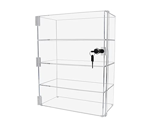 305Displays Acrylic Countertop Display Case 12" x 6" x 16" Locking Security Showcase Safe Box