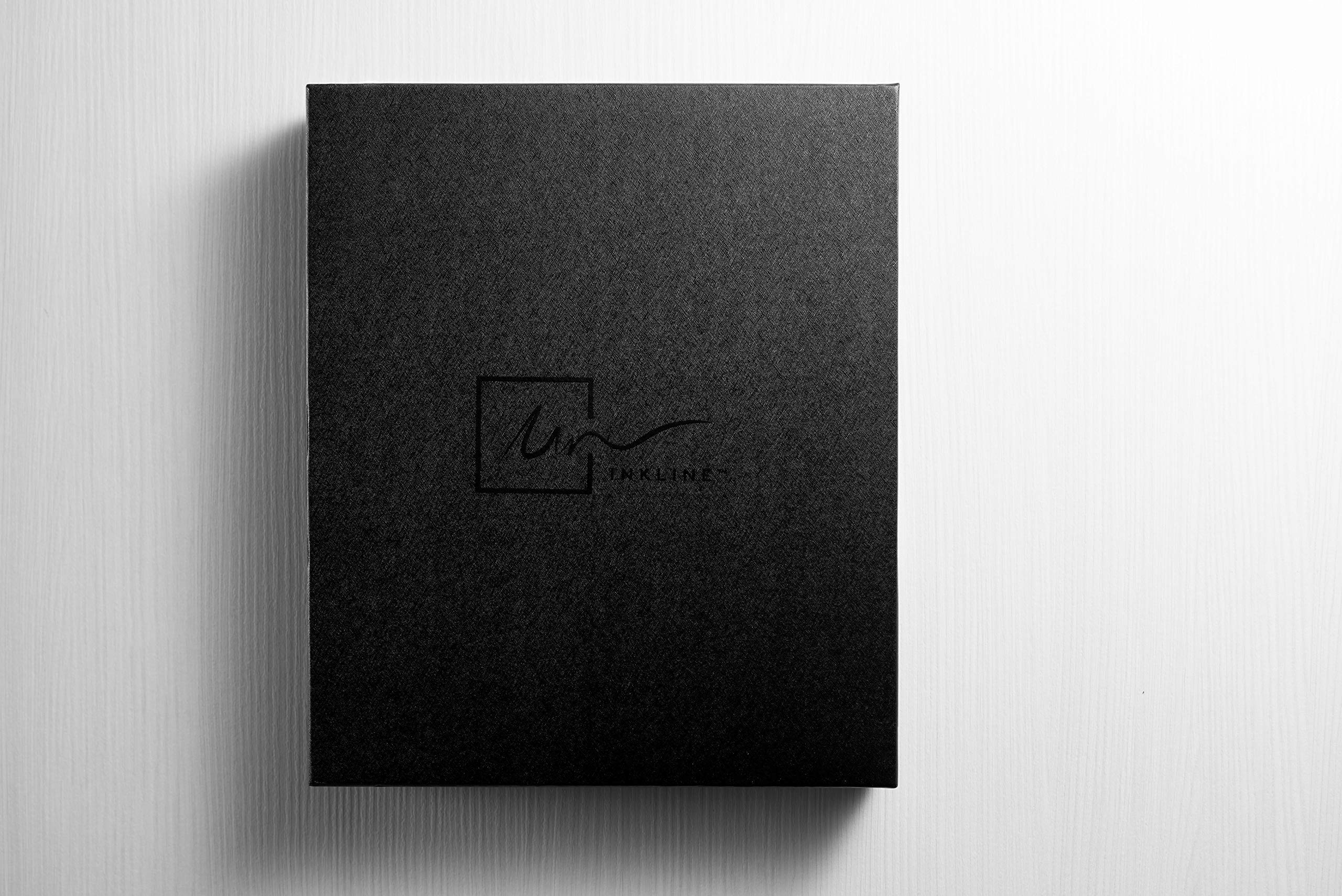 Inkline 7 Ring Check Binder Portfolio -Professional PU Leather Binder with Zippered Closure -500 Check Capacity -9x13 Inch Sheets -Document & Card Organizer - Large Tablet Pocket - Black (80001)