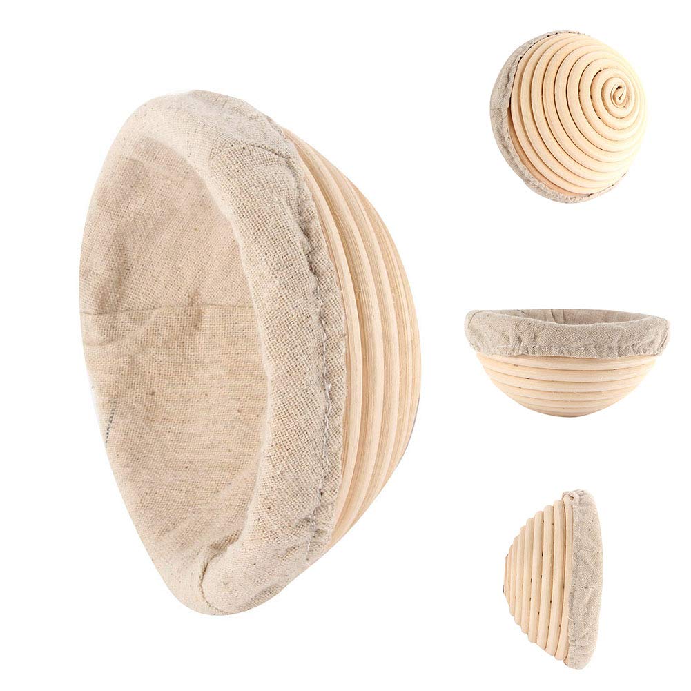 Forart Round Bread Proofing Basket,Round Crispy Crust Baked Bread Making Dough Loaf Boules for Professional and Home Bakers