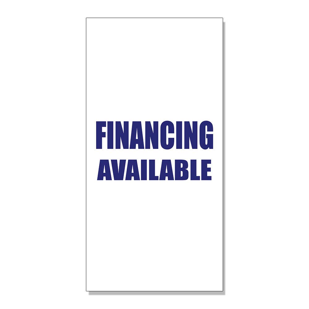 Financing Available Promotion Business Decal Sticker Retail Store Sign 8"