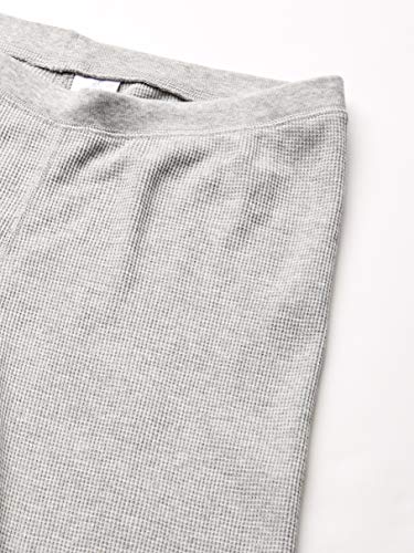 Amazon Essentials Women's Waffle Snug Fit Pajama Set, Grey Heather, Large