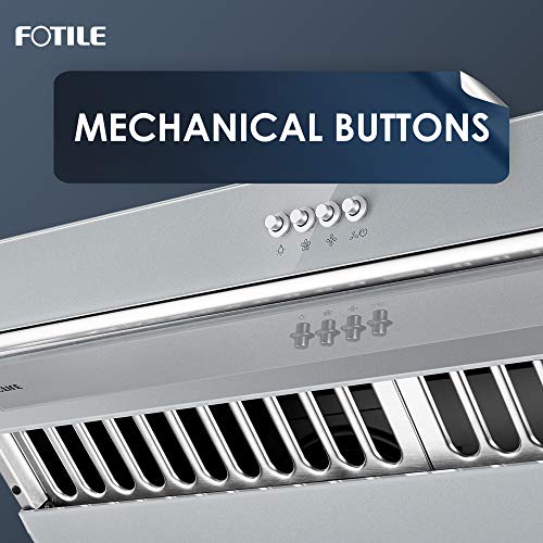 FOTILE JQG7502.G 30" Range Hood Unique Side-Draft Design for Under Cabinet or Wall Mount Modern Kitchen Vent Hood Powerful Motor LED Lights Mechanical Buttons Cooktop Bundle (1. Silver Gray)
