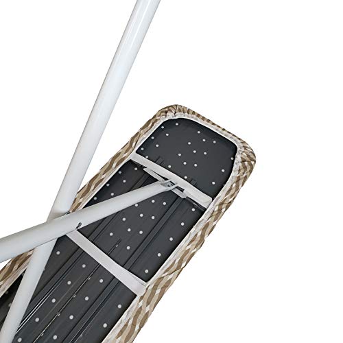 HOMZ 1915078 Premium Standard Width Ironing Board Cover and Pad, Taupe/Brown/White Pattern