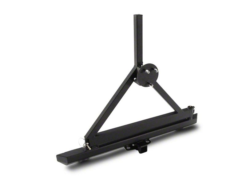 Redrock 4x4 Rock Crawler Rear Bumper with Tire Carrier; Textured Black Compatible with 87-06 Jeep Wrangler YJ & TJ