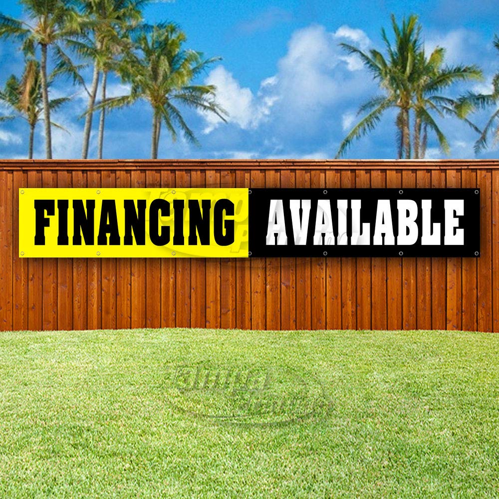 Financing Available Extra Large 13 oz Banner Heavy-Duty Vinyl Single-Sided with Metal Grommets