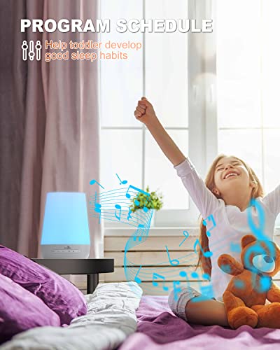BABYMUST Baby White Noise Machine, Sound Machine with Night Light for Baby Sleeping, 34 Soothing Sounds, App Remote Control, Set Wake up & Sleep Schedule, Timer, Rechargeable, Portable for Travel