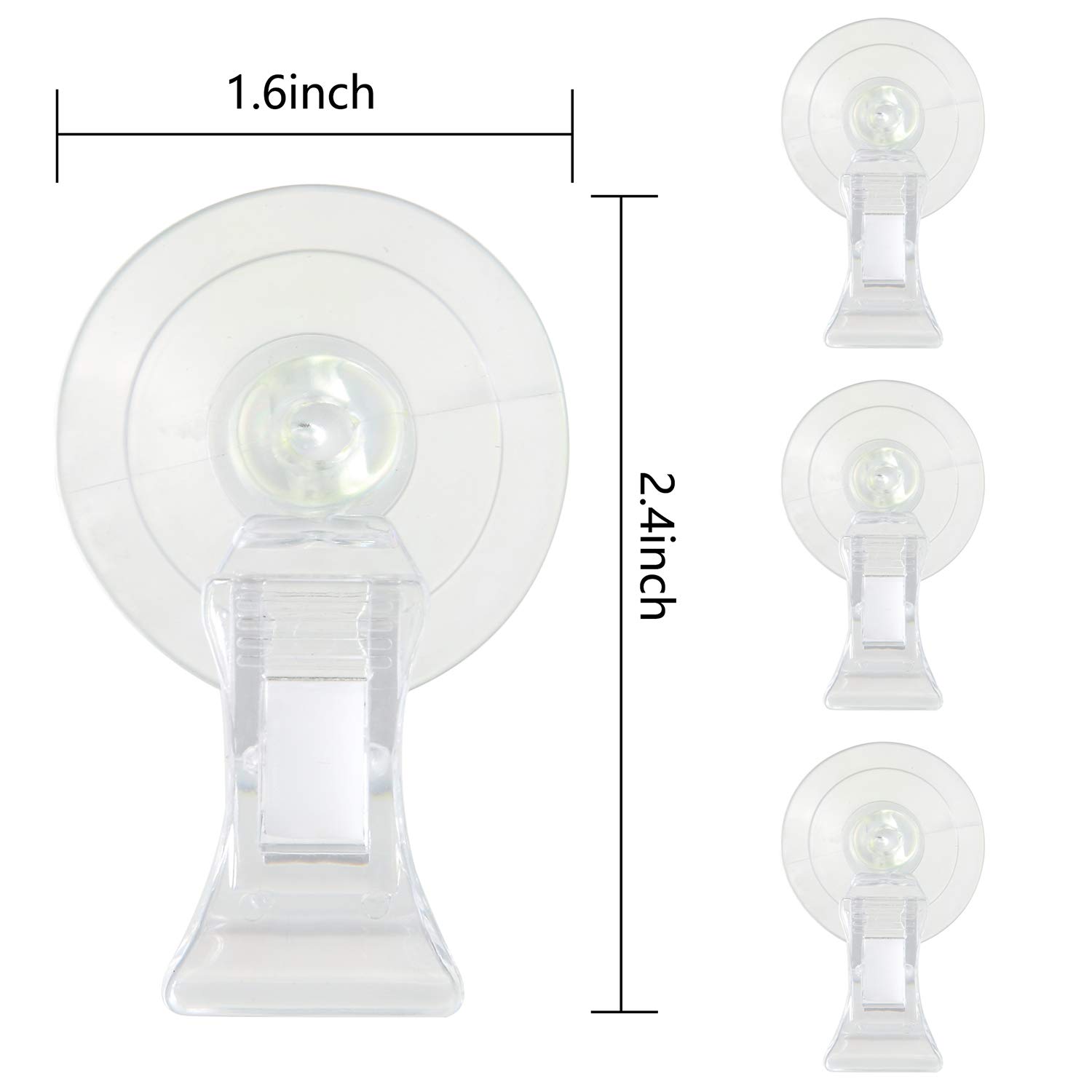 SLSON Fishes Veggie Seaweed Plant Suction Cup Clip Feeding Tool Feed Holder Aquarium Accessories for Fish Tank Fish Feeder Clips (4Pack Transparent)