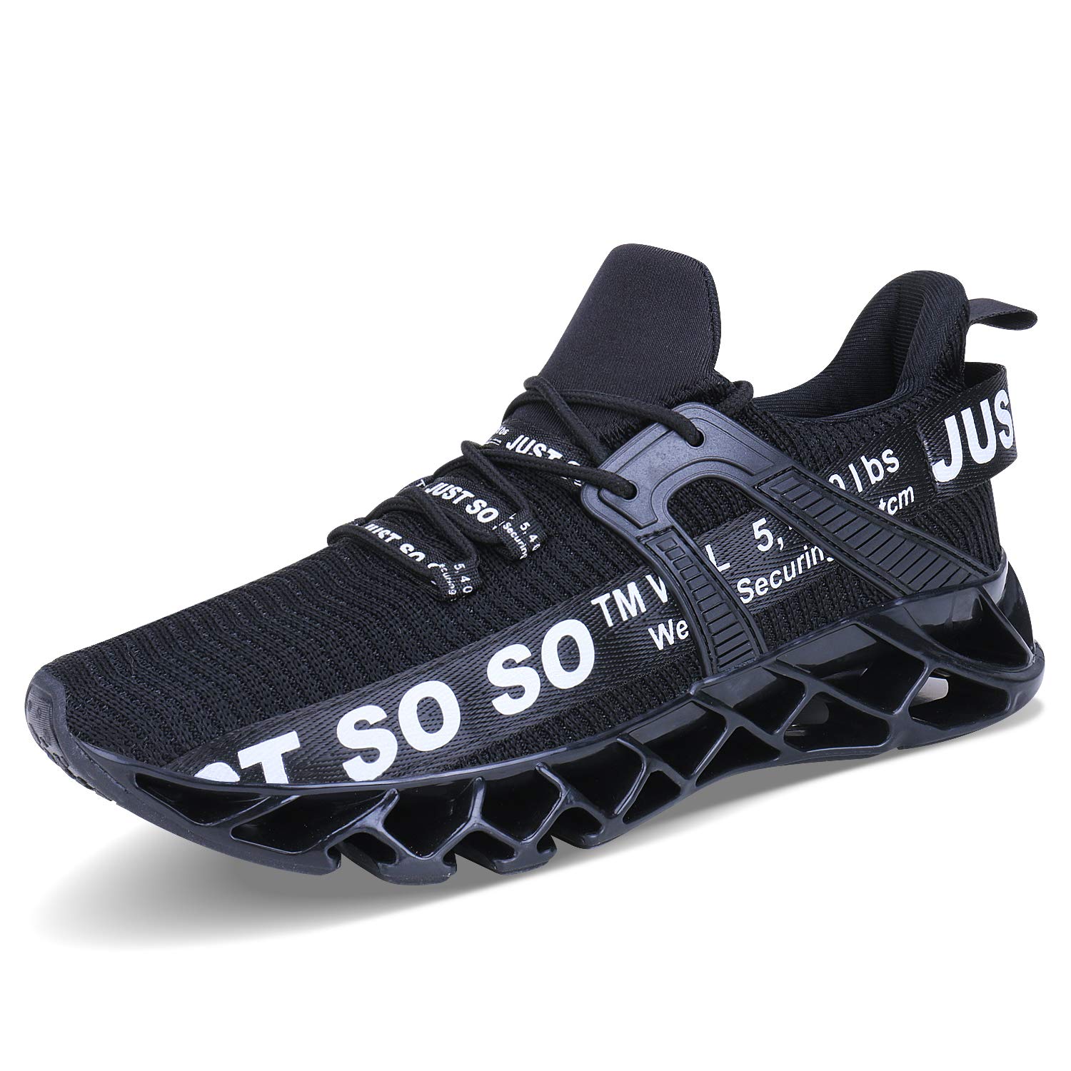 UMYOGO Mens Athletic Walking Blade Running Tennis Shoes Fashion Sneakers (9 M US, 1-Black)
