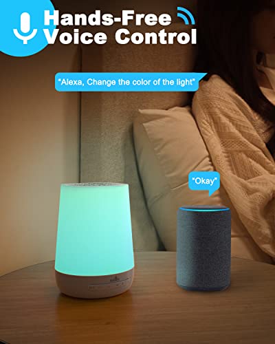 BABYMUST Baby White Noise Machine, Sound Machine with Night Light for Baby Sleeping, 34 Soothing Sounds, App Remote Control, Set Wake up & Sleep Schedule, Timer, Rechargeable, Portable for Travel