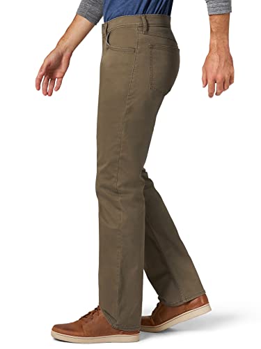 Wrangler Authentics Men's Straight Fit Twill Pant, Thistle, 36W x 30L
