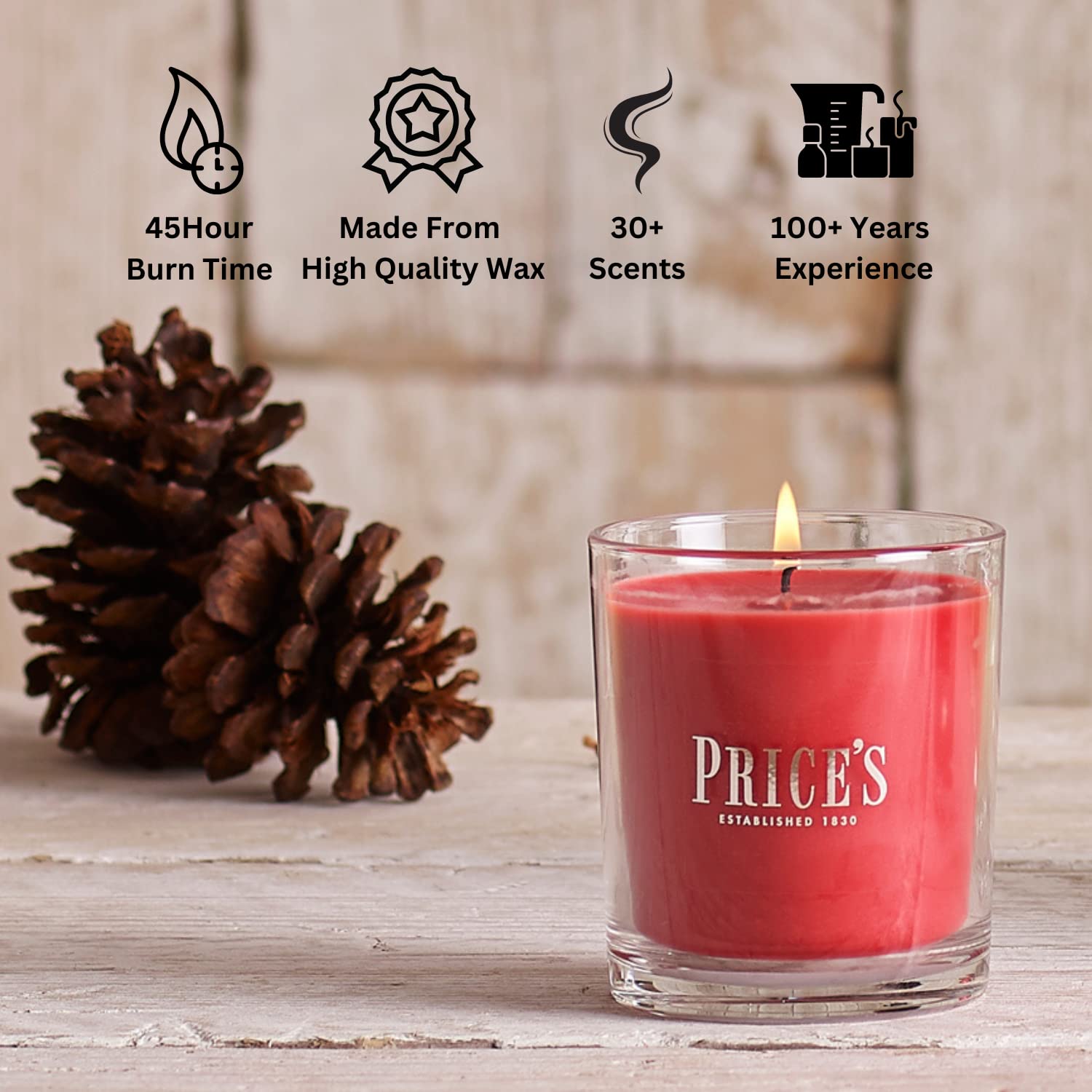 Price's - Vanilla Cupcake Jar Candle - Delicate, Sweet, Delicious Fragrance - Long Lasting Scent - Up to 45 Hour Burn Time