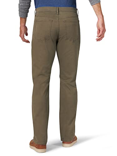 Wrangler Authentics Men's Straight Fit Twill Pant, Thistle, 36W x 30L