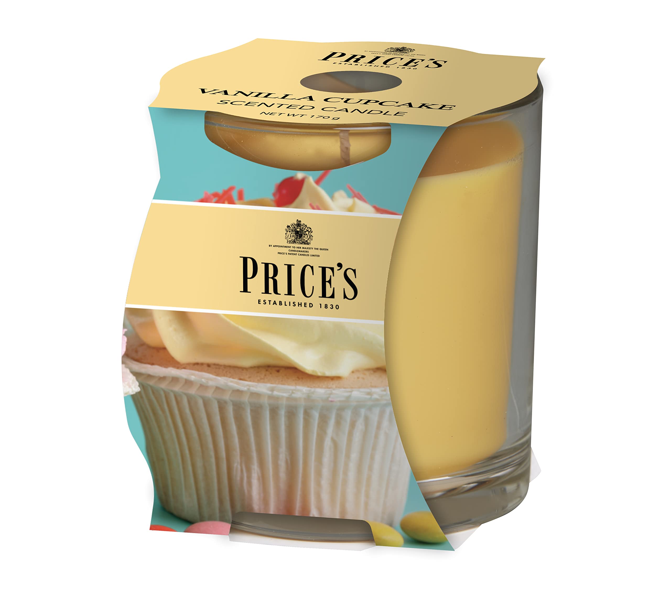 Price's - Vanilla Cupcake Jar Candle - Delicate, Sweet, Delicious Fragrance - Long Lasting Scent - Up to 45 Hour Burn Time