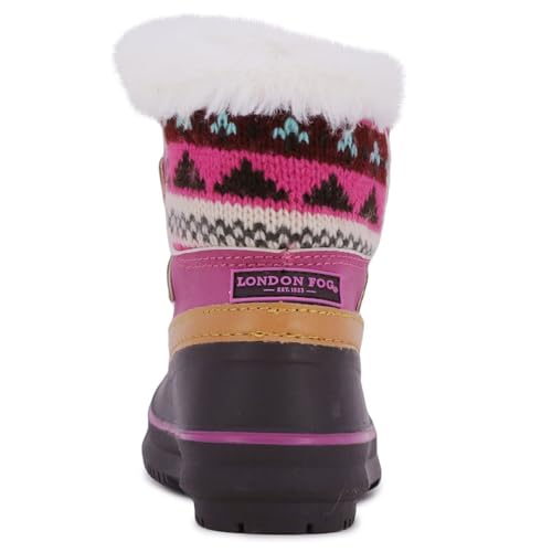 LONDON FOG Girls Toddler Tottenham Cold Weather Snow Boot BR/FUS size 8 Toddler
