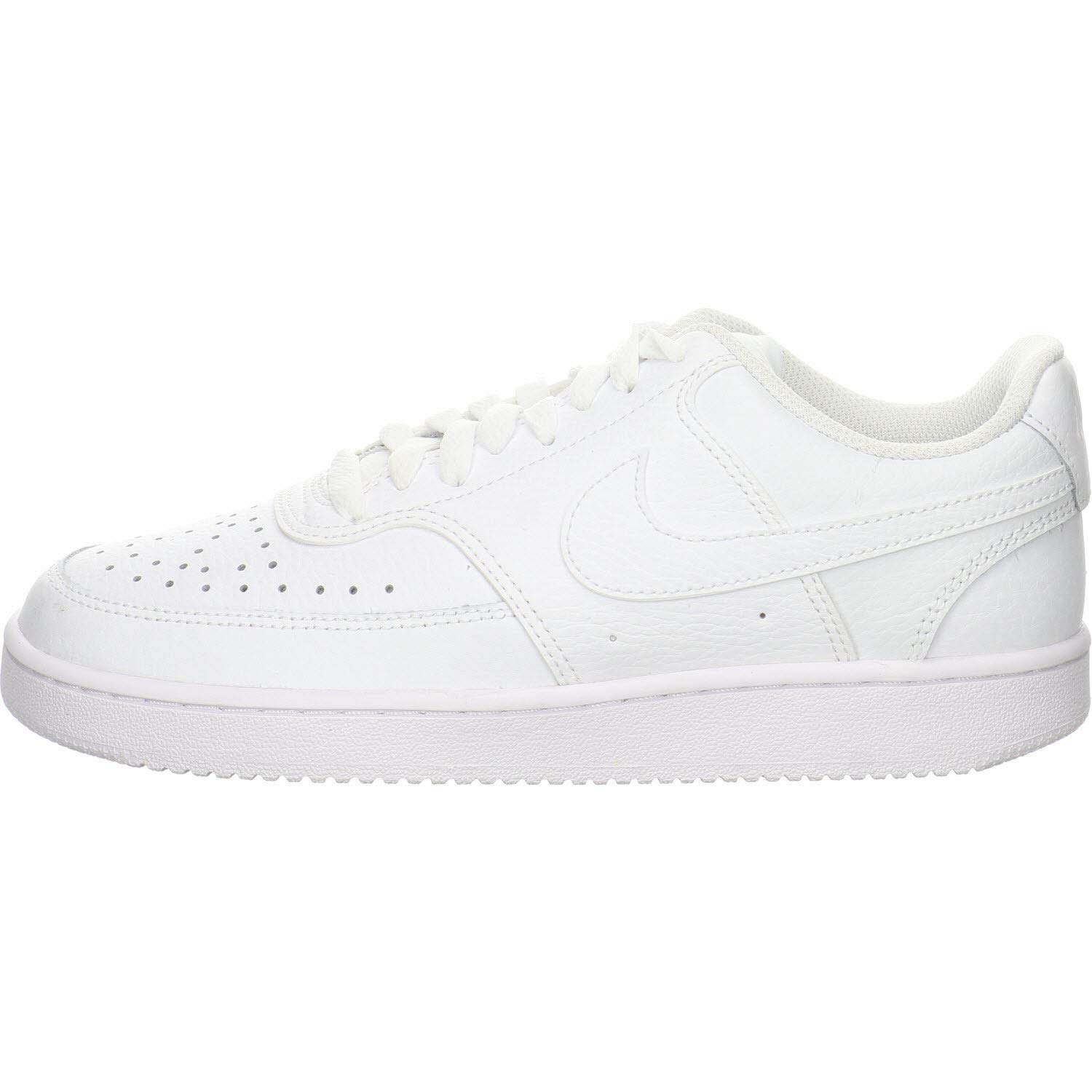Nike Women's Court Vision Low Sneaker, White/White-White, 6.5 Regular US