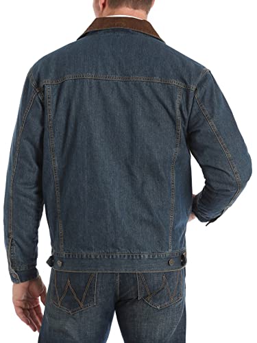 Wrangler Men's Concealed Carry Blanket Lined Denim Jacket, Indigo, Large