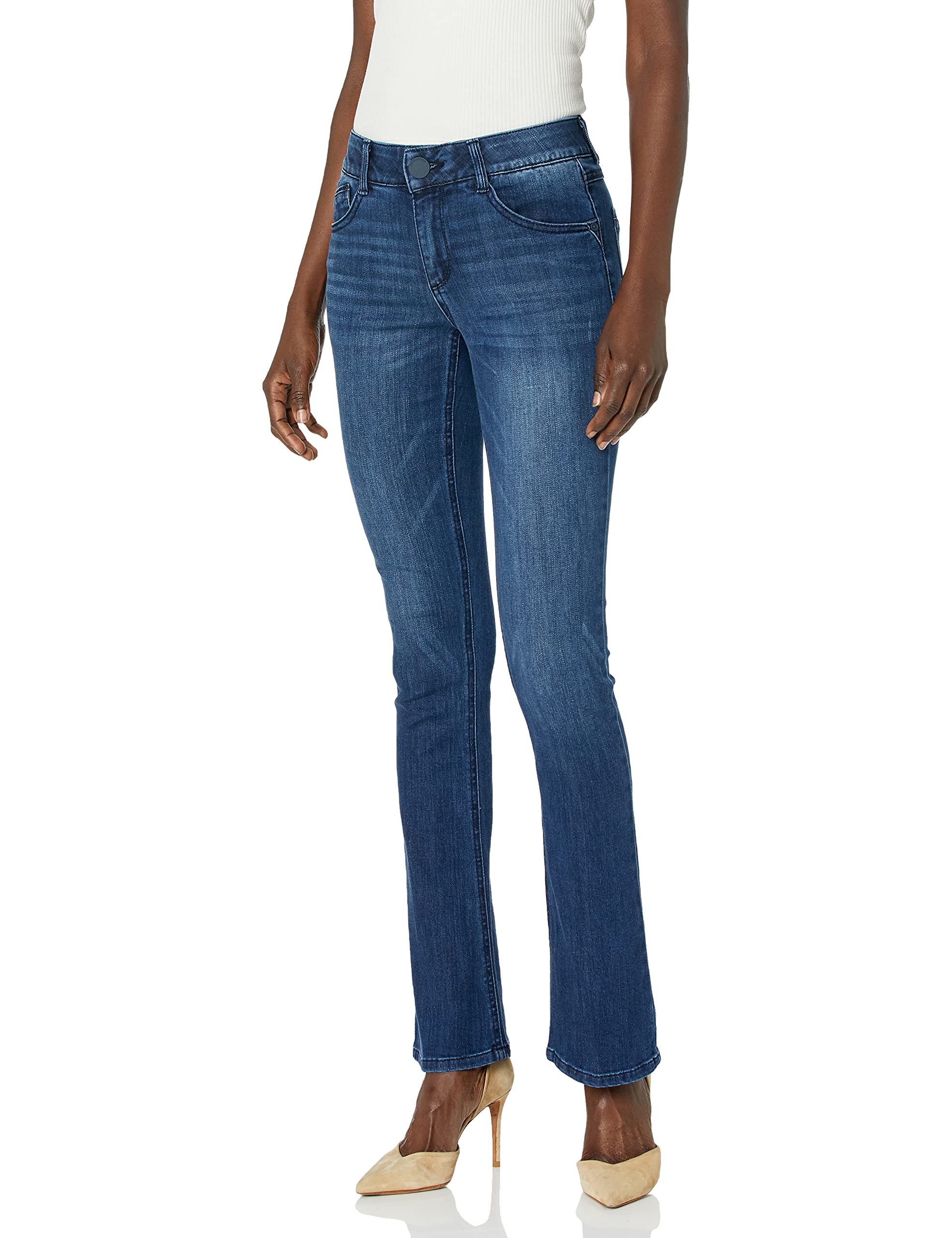 Democracy womens Absolution Itty Bitty Boot Jeans, Blue, 8 US