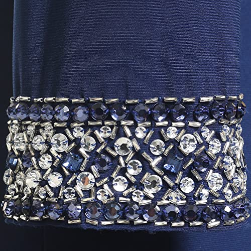 Alex Evenings Women's Dress with Keyhole Cutout (Petite and Regular), Cobalt, 8P