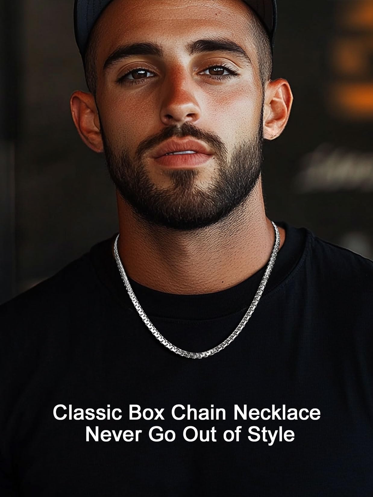 Man Chain Necklace Steel 28 inch Stainless Jewelry Gift