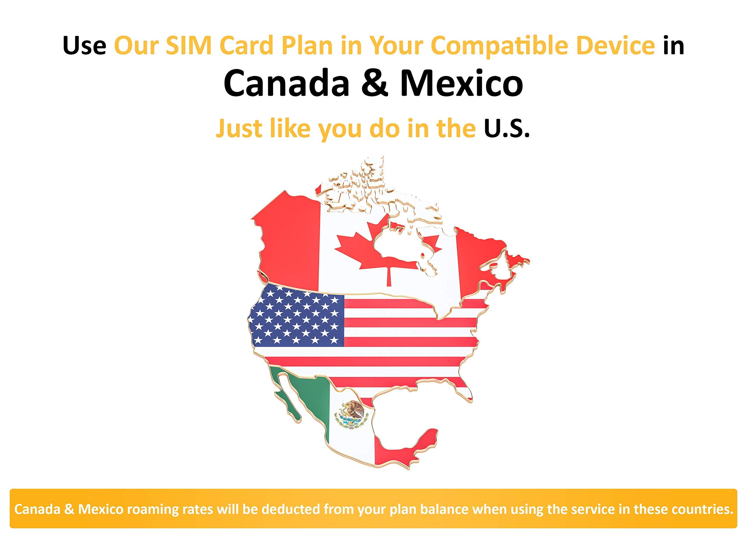SpeedTalk Mobile $30 SIM Card for GSM GPS Tracking Kid Child Elderly Pet SmartWatch Car Tracker Devices Locators - 6 Months Service - USA Canada & Mexico Roaming
