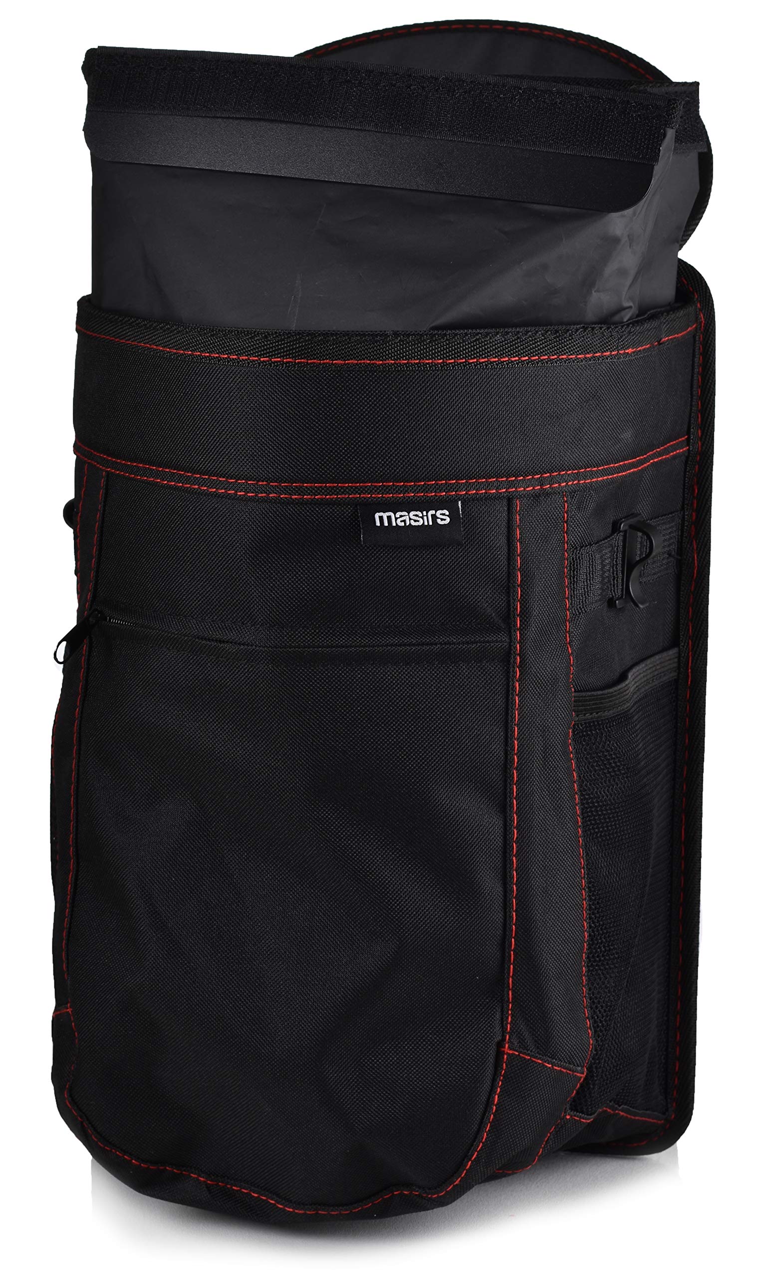 Masirs Vehicle Trash Can - Large Removable Leakproof Garbage Bag, Fasten The Car Waste Basket to Back or Front Seat Headrest. Great Garbage Can for Car, SUV, Truck, Van or Minivan.