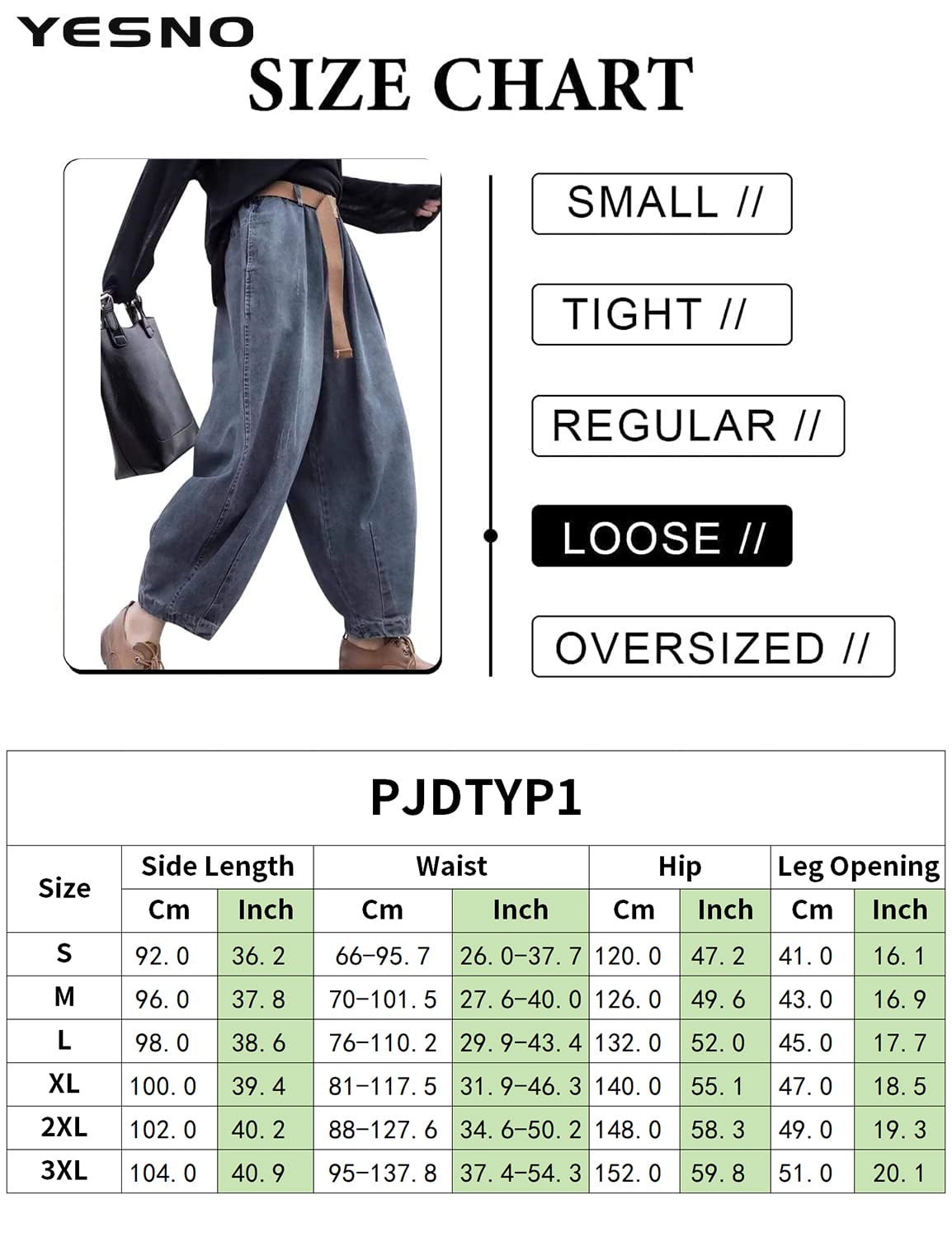 YESNO Women Casual Loose Cropped Trousers Pants Denim Bloomers Elastic Waist with Pockets XL PJDTYP1 Blue