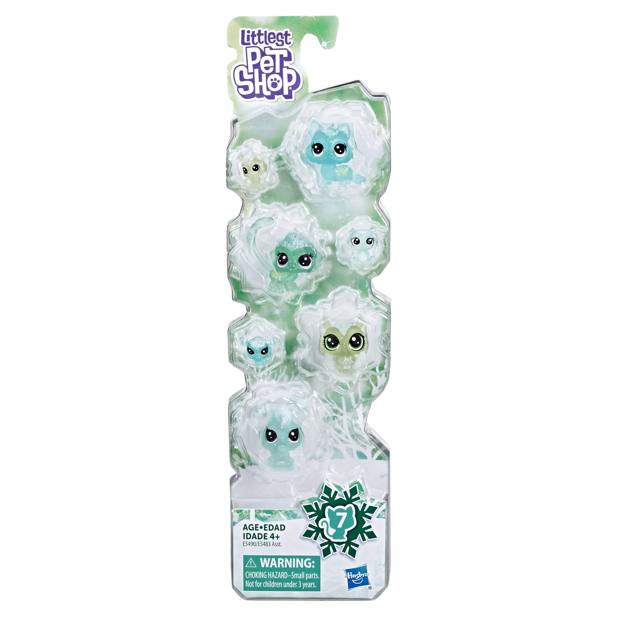 Littlest Pet Shop Frosted Wonderland Pet Friends Toy, Green Theme, Includes 7 Pets, Ages 4 & Up