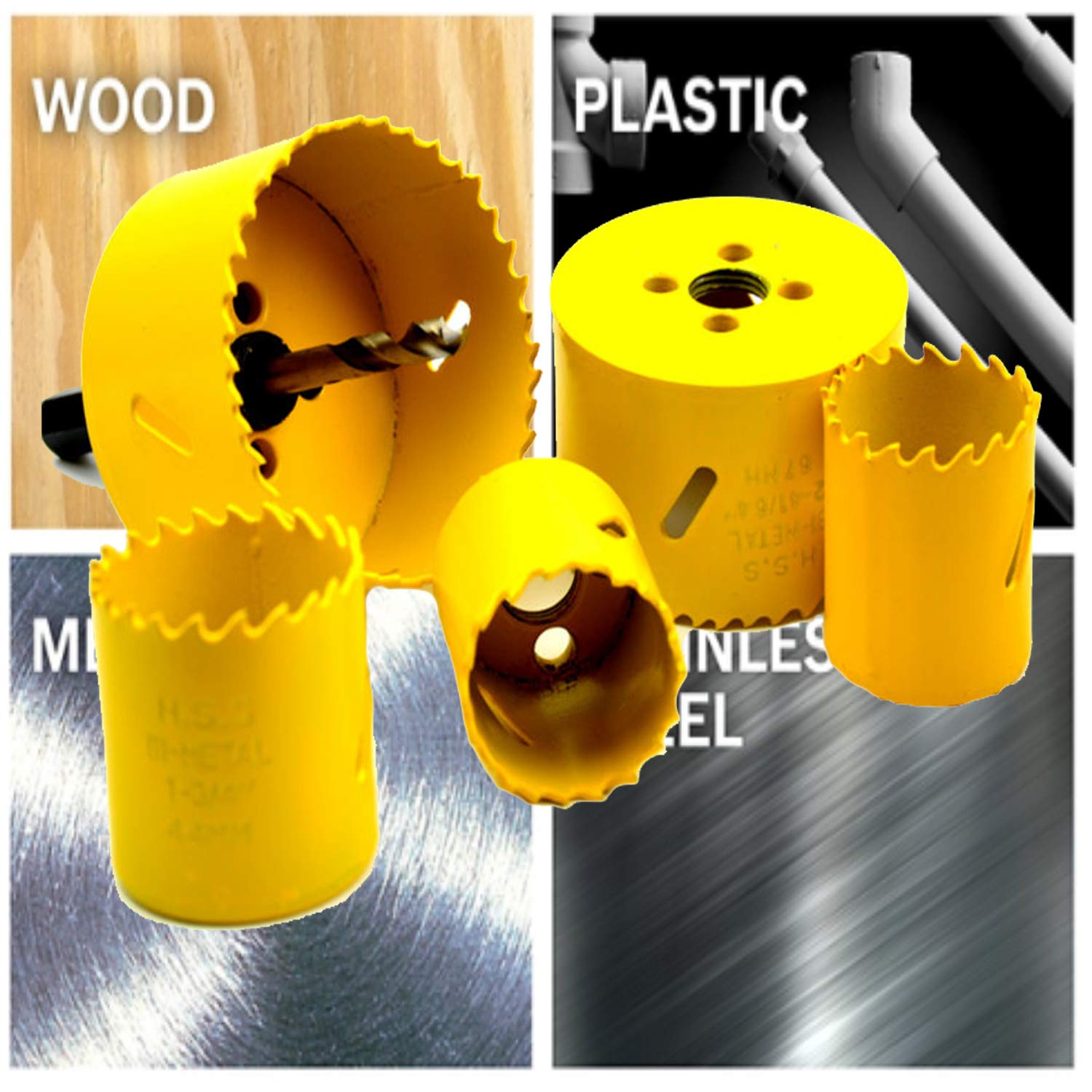 Bi-Metal Hole Saw 1-3/16 in.(30mm) Hole Saw Cutter with Arbor and Pilot Center Drill Bit