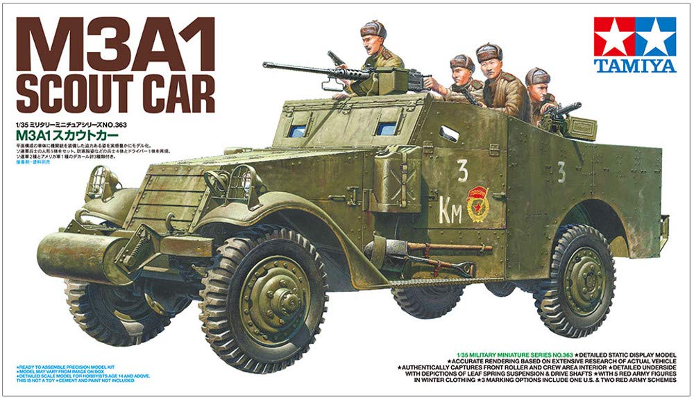 Tamiya 35363 1/35 M3A1 Scout Car Plastic Model Kit