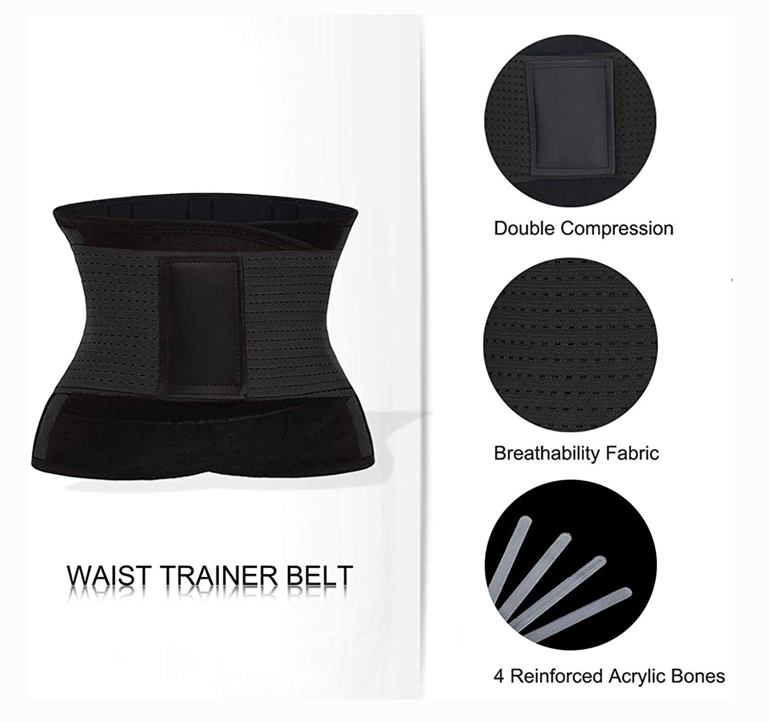 QEESMEI Women's Waist Trainer Postpartum Belly Band Abdominal Binder Post Surgery