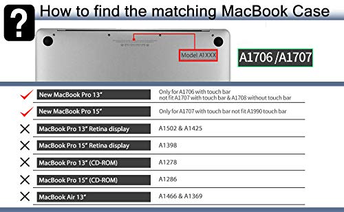 JANRI Replacement US Layout Keyboard for MacBook Pro 13" inch A1706 & MacBook Pro 15" inch A1707 Touch Bar (for Late 2016 mid 2017 Year)